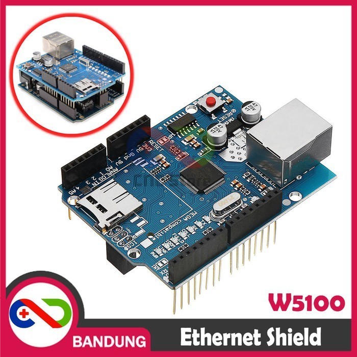 Jual ETHERNET W5100 SHIELD MODULE FOR ARDUINO UNO & MEGA | Shopee Indonesia