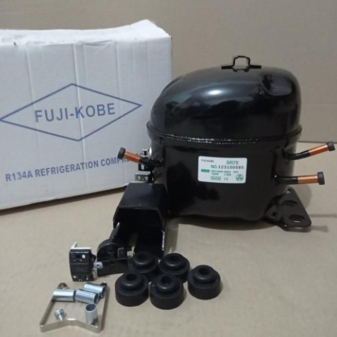 Jual Kompresor kulkas/compressor kulkas 2 pintu merk fuji SR75 baru 1/5 ...