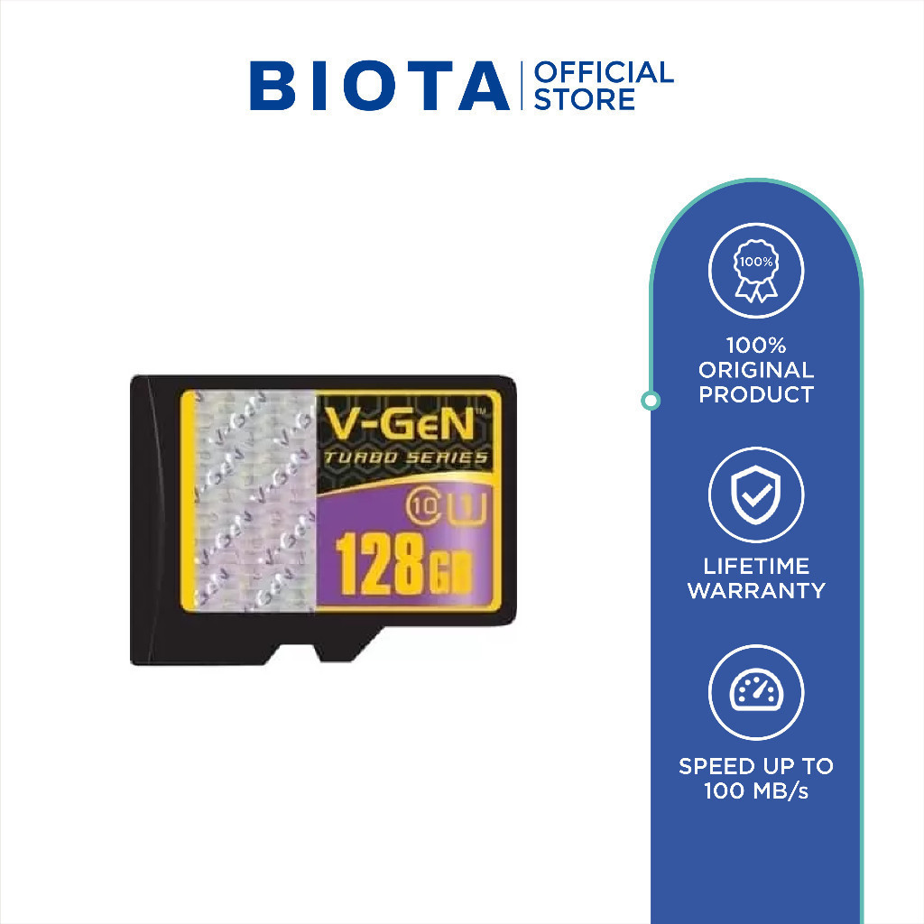 Jual MicroSD V-GeN Turbo Series | VGen Micro SD Memory Card | 128GB ...