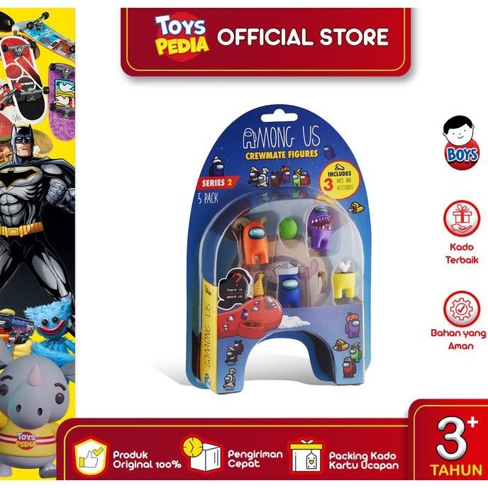 Jual Mainan Mini Action Figure Among Us S2 Crewmate Figures 5 Pack ...
