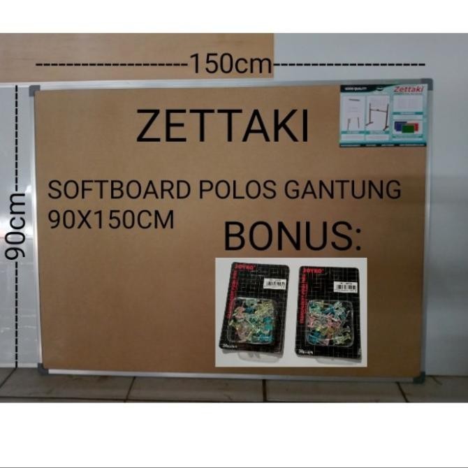 Jual Jual Softboard Cork Pin Board/Papan Mading Gantung Zettaki ...
