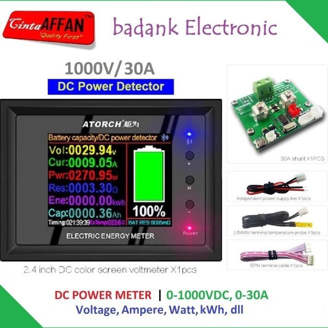 Jual DC 0-1000V 0-30A Volt Ampere Power kWh Energy Meter dengan ...