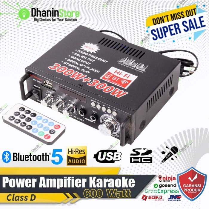 Jual Terlaris!! Power Amplifier Ampli Mini Bluetooth Karaoke Stereo ...