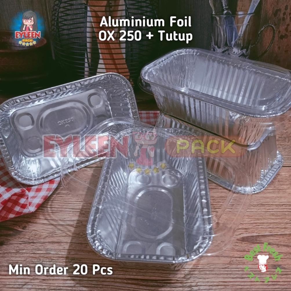 Jual Stok Banyak Aluminium Foil Tray OX250 / OX 250 + Tutup || | Shopee Indonesia