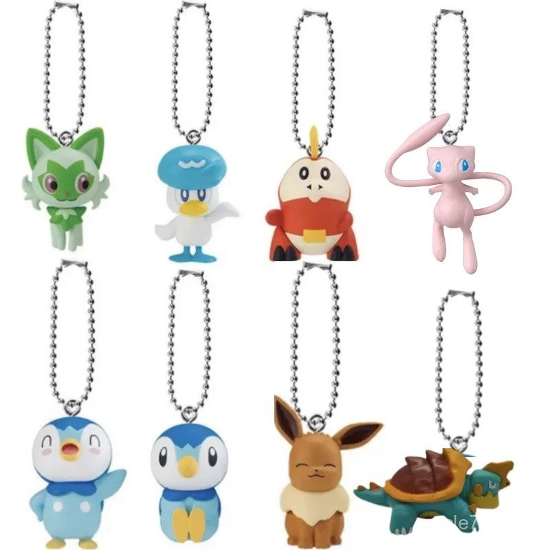 Jual 9 Styles Pokemon Figures Keychain Super Cute Kawaii Piplup ...