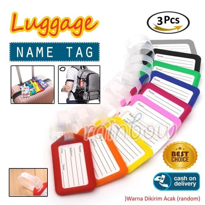 Jual Ale 3 Pcs Luggage Name Tag Koper Gantungan Kartu Nama Koper Name ...