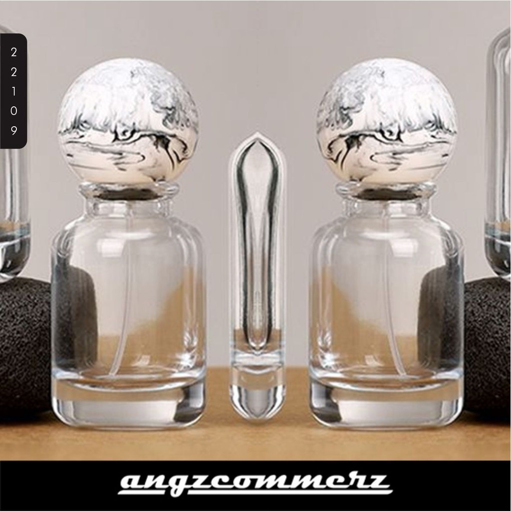 Jual Botol Parfum Kaca Estetik Round Marble Cap 50ml | Shopee Indonesia