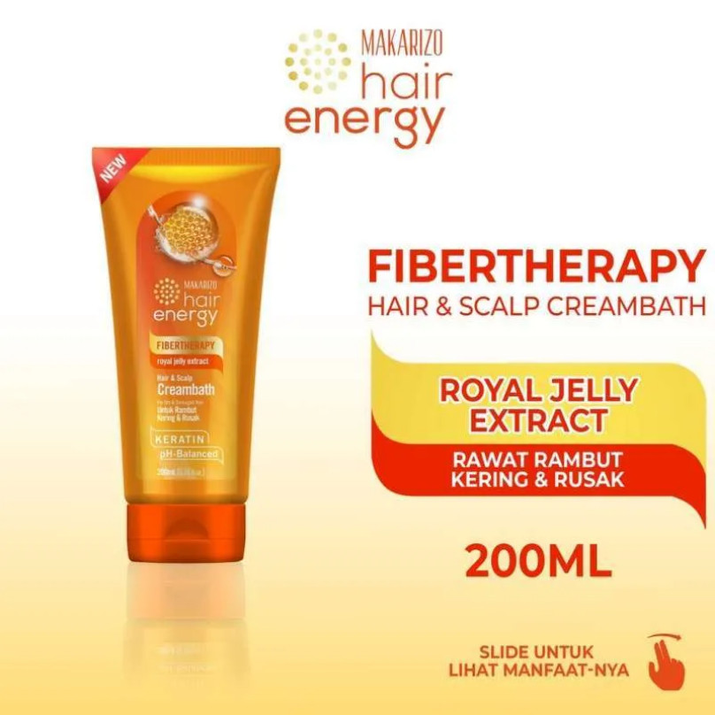 Jual Makarizo Hair Energy FIBERTHERAPY Hair And Scalp Creambath Royal ...