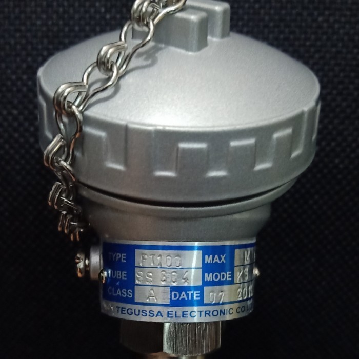 Jual Thermocouple Temperature Sensor Tegussa Pt 100 Stik 15Cm Temp 300C ...