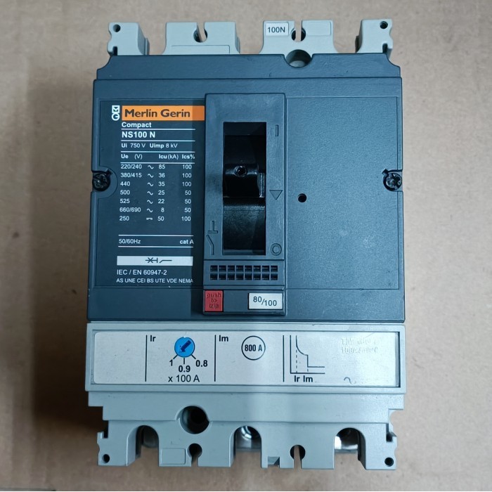 Jual MCCB NS 100N MERLIN GERLIN 3P 100A | Shopee Indonesia