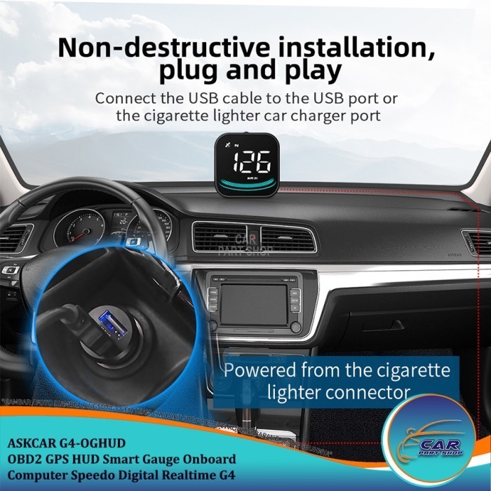 Jual GPS HUD Smart Gauge Onboard Computer Speedo Digital Realtime G4 ...