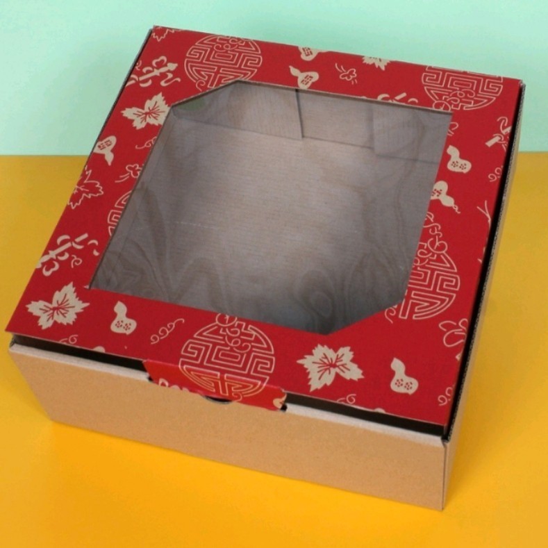 Jual Kardus Die Cut Cake Box Kotak Kue Merah Imlek size 25.5 x 25 x 10 ...