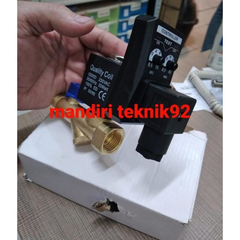 Jual [Ready] Auto Drain Valve Timer Solenoid Timer Drat 1/2 Inch ...
