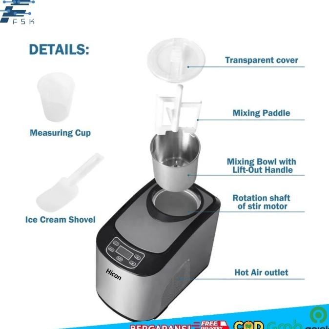 Jual [Best Quality] Hicon Ice Cream Maker//Mesin Pembuat Es Krim Dan ...