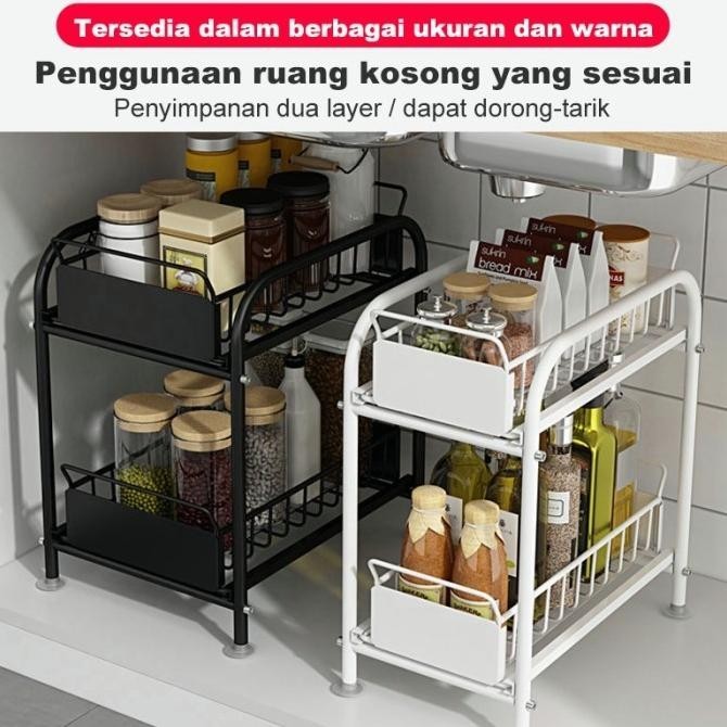 Jual [Ready] Rak Dapur Bawah Wastafel Kitchen Rack Rak Kabinet Lemari ...