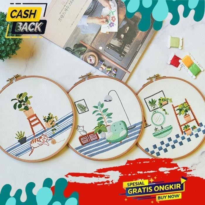 Jual SALE HE#02 DIY PAKET SULAM MENYULAM / HAND EMBROIDERY KIT / NEEDLE ...