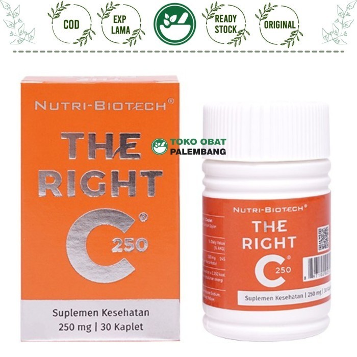 Jual Nutri-Biotech The Right C 30 Kaplet Vitamin C 300Mg Vit C Nutribiotech | Shopee Indonesia