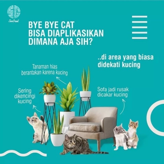 Jual Pengusir Kucing Liar Non Pestisida Bye Bye Cat Gel 100Gr Spray ...