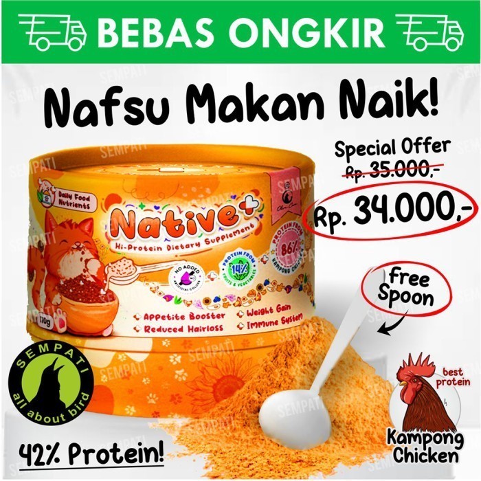 Jual Native Plus Olive Care Vitamin Kucing Cat Kitten Adult Nutrisi ...