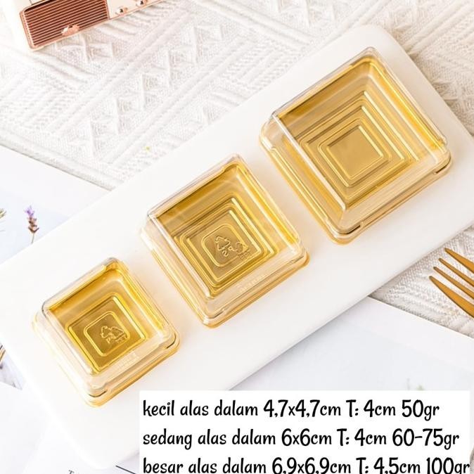 Jual Plastik Tray Mika MoonCake Packaging Kue Bulan Persegi + Tutup 50pcs | Shopee Indonesia