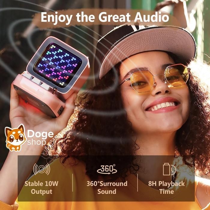 Jual Divoom Ditoo-Plus Speaker Bluetooth with LED Pixel Art RGB Plus ...