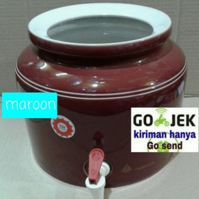 Jual Gra New Product Guci Air Galon Keramik Trisensa Polos(Khusus Gojek ...