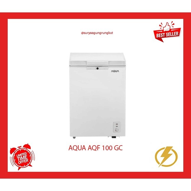 Jual FREEZER BOX AQUA 100 LITER 95 WATT - AQF 100 GC | Shopee Indonesia