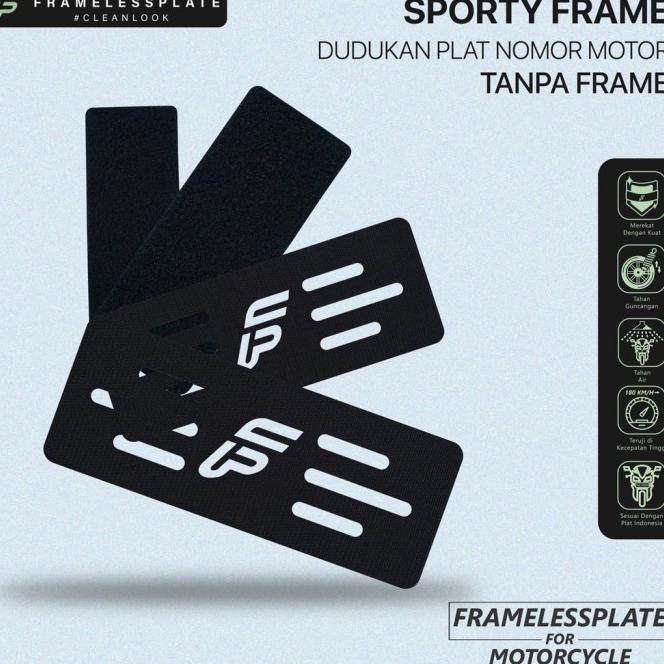 Jual Frameless Plate Motor / Dudukan Plat Nopol Motor | Shopee Indonesia