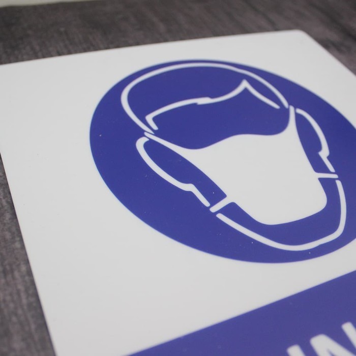 Jual Sign Gunakan Masker Akrilik Printed 20X25 / Sign Board Akrilik ...