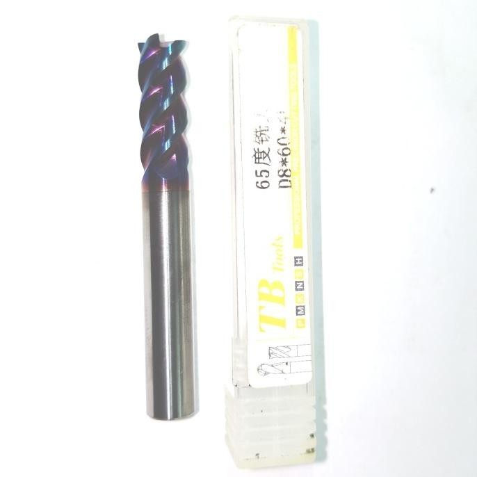 Jual Endmill 8Mm Flute 4 Hrc65 Pahat Milling Endmill D8 Hrc 65 L60 Baru ...