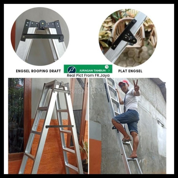 Jual D1746 Tangga Lipat Baja Ringan Fr Jaya Kebutuhan Rumah Tangga 2 ...