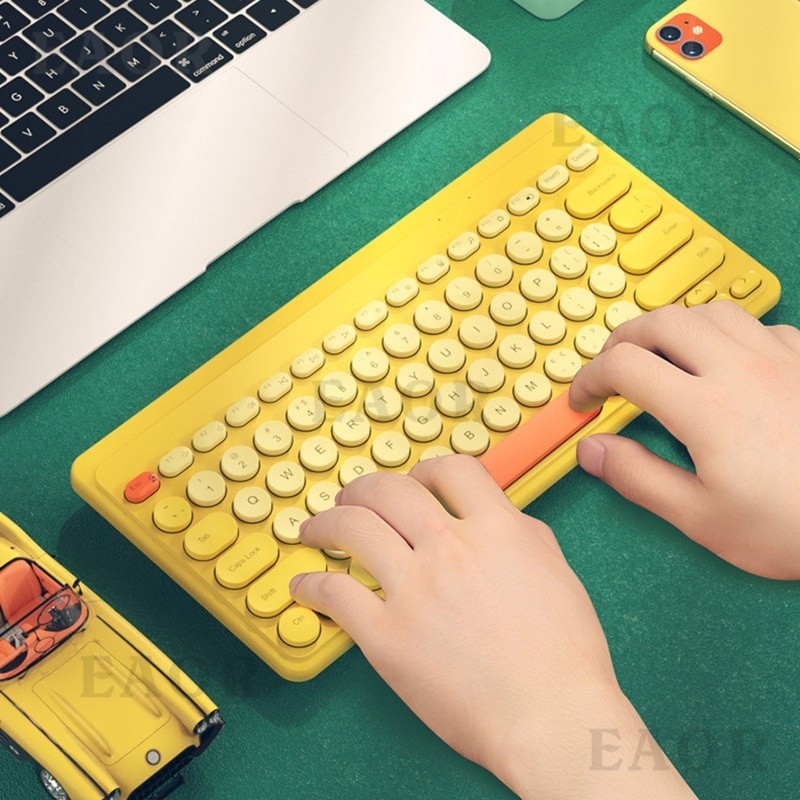 Jual Keyboard nirkabel retro eaor 2.4g 79-keyy keyboard mini mute ...