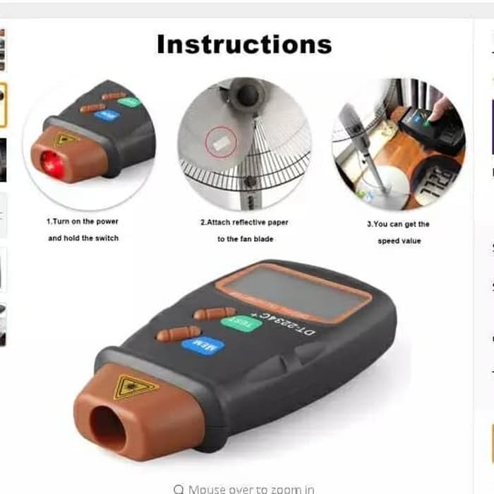 Jual Bagus Alat Ukur Putaran Mesin /Digital Laser Tachometer Rpm Test ...