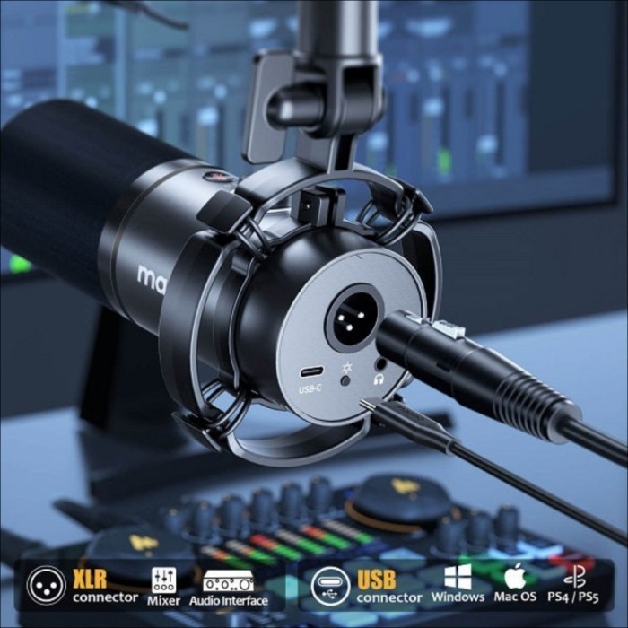 Jual Maono Pd200 X Usb/Xlr Podcast Rgb Dynamic Microphone Pd 200X ...
