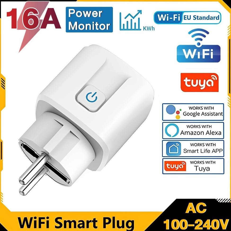 Jual KLP - WiFi Smart Plug Socket 16A Wireless Colokan IoT Smart Home ...