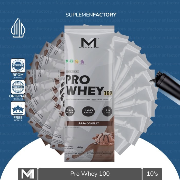Jual M1 Pro Whey 100 1 Box 10 Sachet Muscle First Whey Protein | Shopee ...