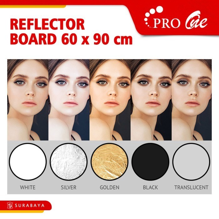 Jual Reflector Board Papan Reflektor 5In1 5 Warna Pro One Oval 90 60X90 ...
