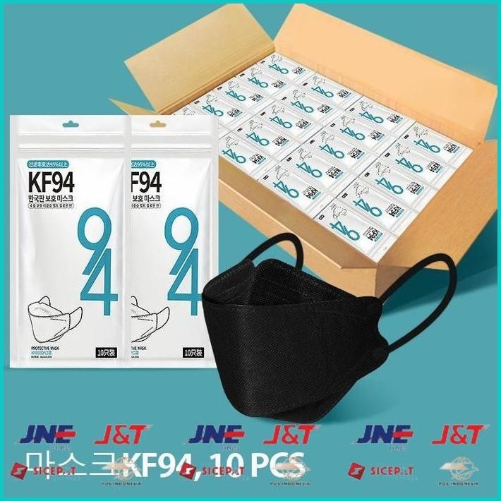 Jual BISMILLAH KF94 MASKER ISI 10 PCS 4PLY 4D KOREA MASK HITAM PUTIH IMPORT KN95 KESEHATAN E.COS ...