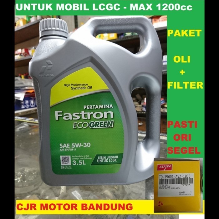 Jual Paket Oli & Filter Fastron Techno Eco 5W 30 Ori Oli Standar Mobil ...