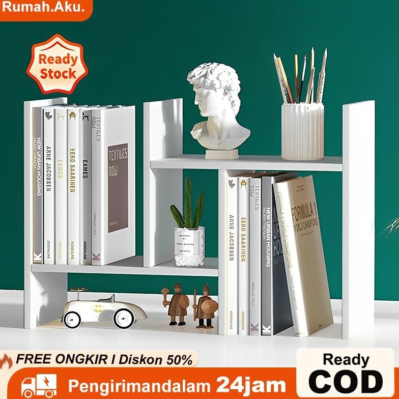 Jual Rak Buku Mini Atas Meja Rak Portable Serbaguna Minimalis Ekonomis ...