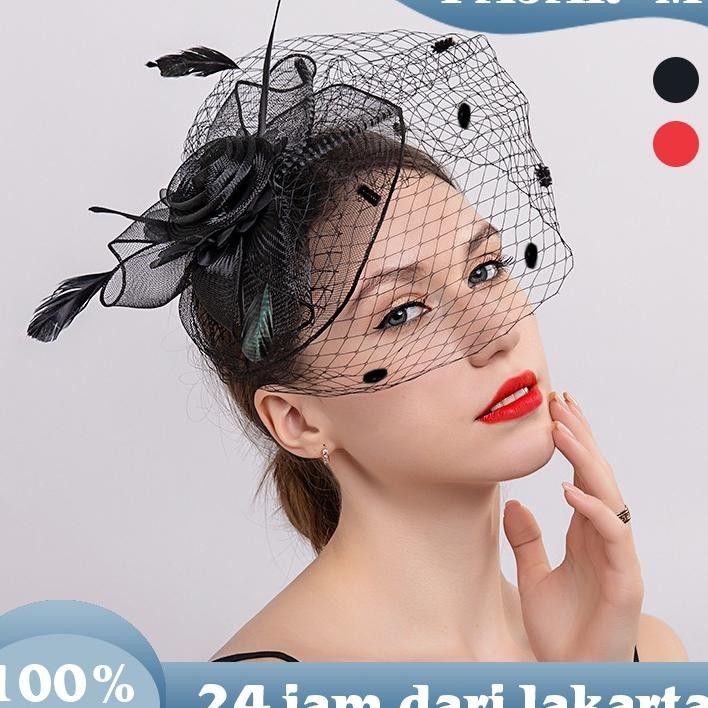 Jual Jepit Jala Fascinator /Fascinator Hat Aksess Topi Jaring Hiasan ...