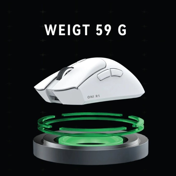 Jual Vortex Series Oni R1 Lightweight Triple Mode Wireless Gaming Mouse ...
