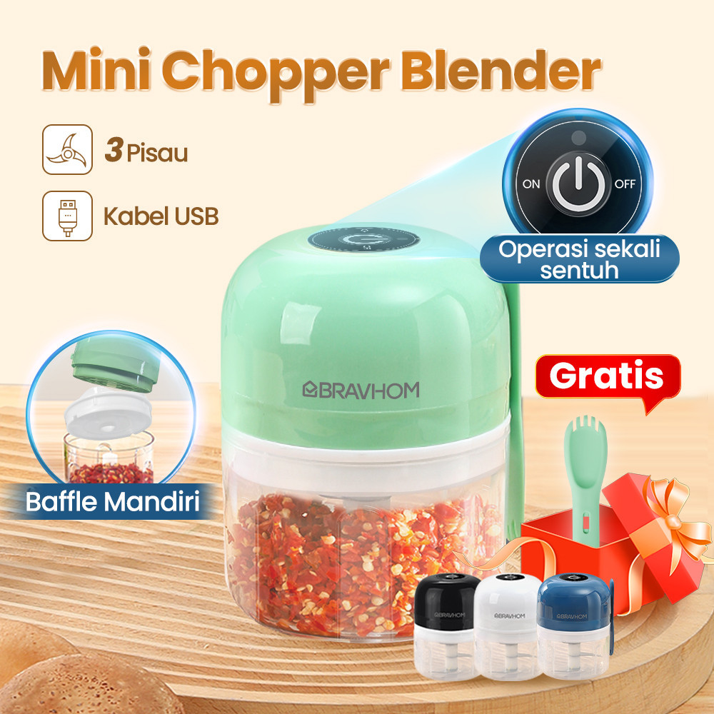 Jual Blender Bumbu Mini Chopper Portable Coper Mini Bumbu Halus Basah ...