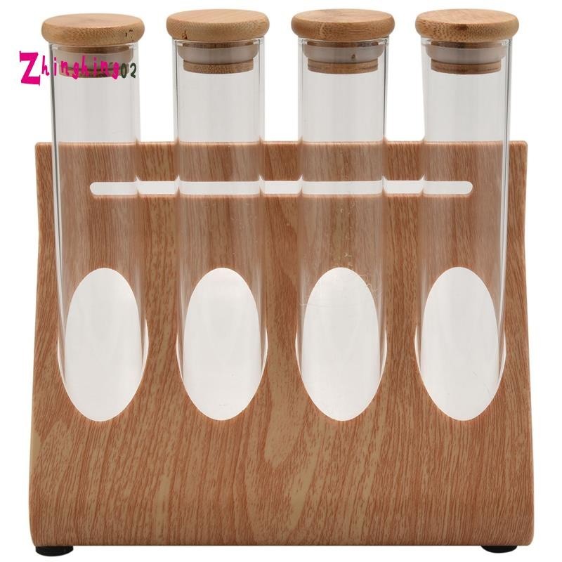 Jual ★zhinghing02★ Rak Pajangan Teh Biji Kopi Kayu, Tabung Uji Kaca ...
