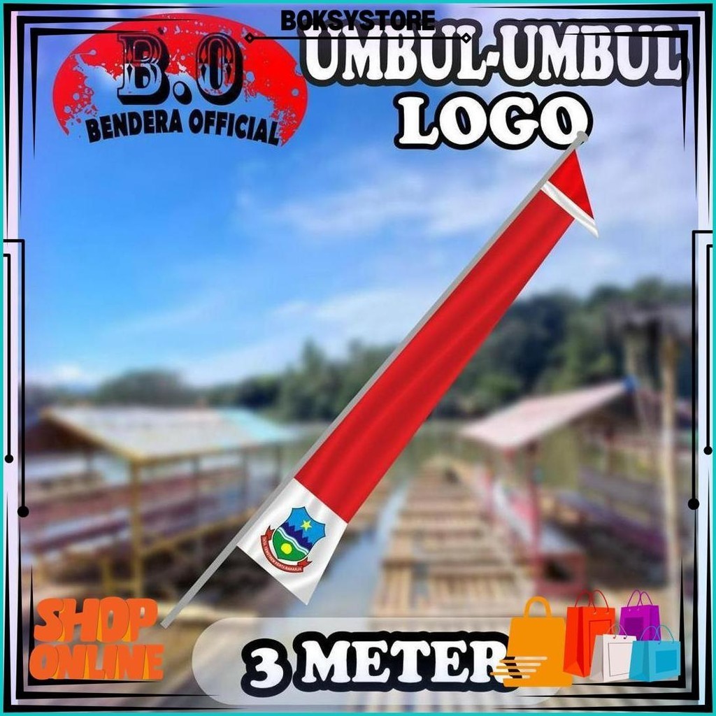 Jual Bendera Umbul Umbul Custom 3M Eceran Desain Logo Dan Warna Request ...