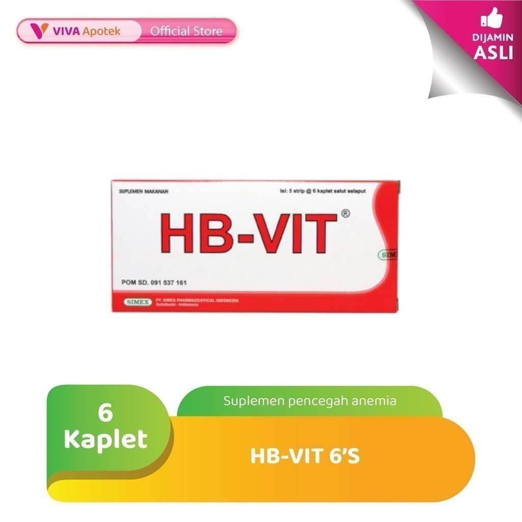 Jual Hb-Vit Suplemen untuk Mencegah Anemia (6 Kaplet) | Shopee Indonesia