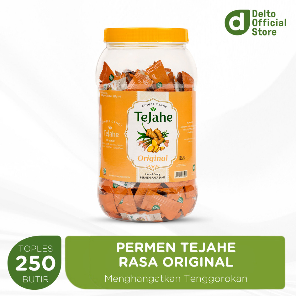 Jual Permen Tejahe Rasa Jahe Original Toples 250 Butir - Permen Jahe ...