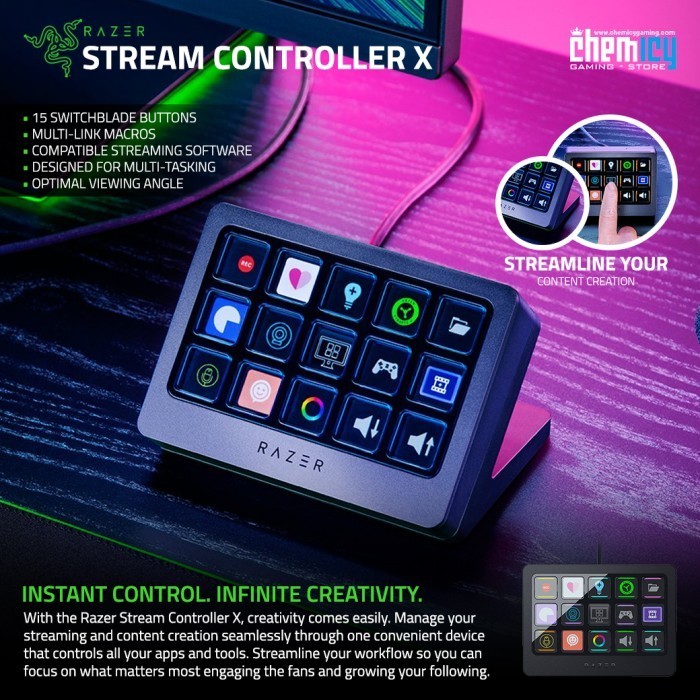 Jual Razer Stream Controller X All-in-one Control Deck for Streaming ...