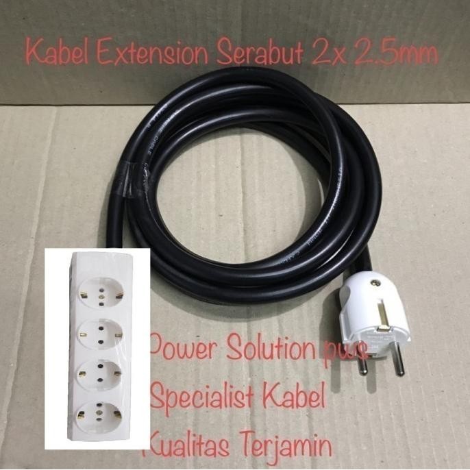 Jual Kabel listrik Tambahan ( Extension ) 30M 2x2.5mm 4 Lubang Broco ...