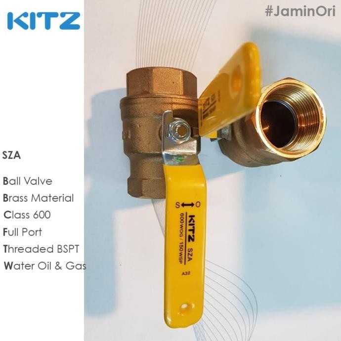 Jual BALL VALVE 3/4" KITZ 600 W.O.G BRASS FULL PORT FIG SZA / STOP KRAN BEST SELLER | Shopee ...